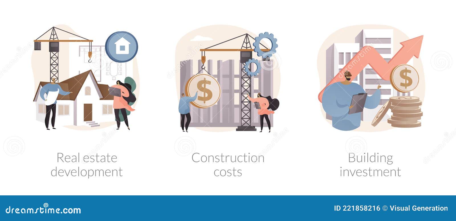 Construction Project Management Abstract Concept Vector Illustrations ...