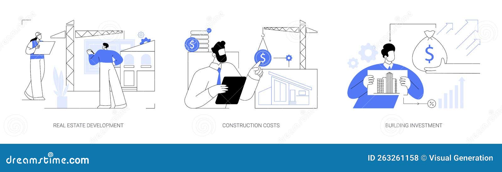 Construction Project Management Abstract Concept Vector Illustrations ...