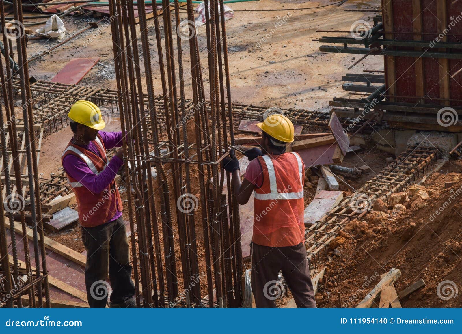 Construction Project Management Workers on Duty Editorial Image - Image ...