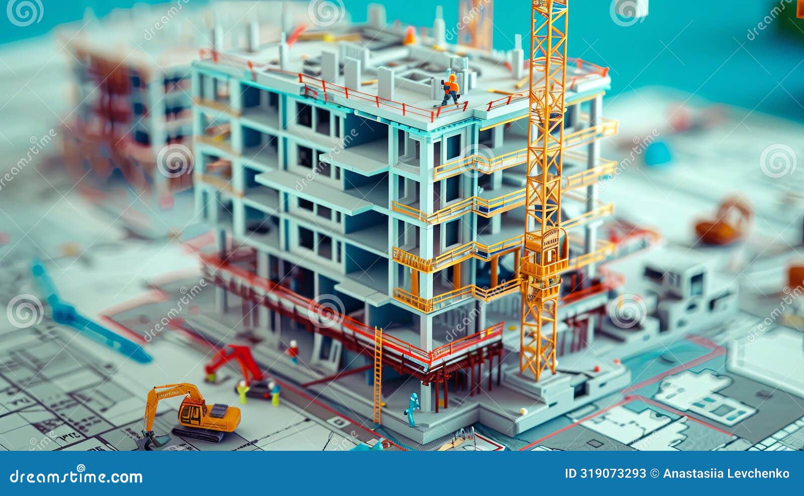 Construction Project, Multi-storey Building Under Construction on ...