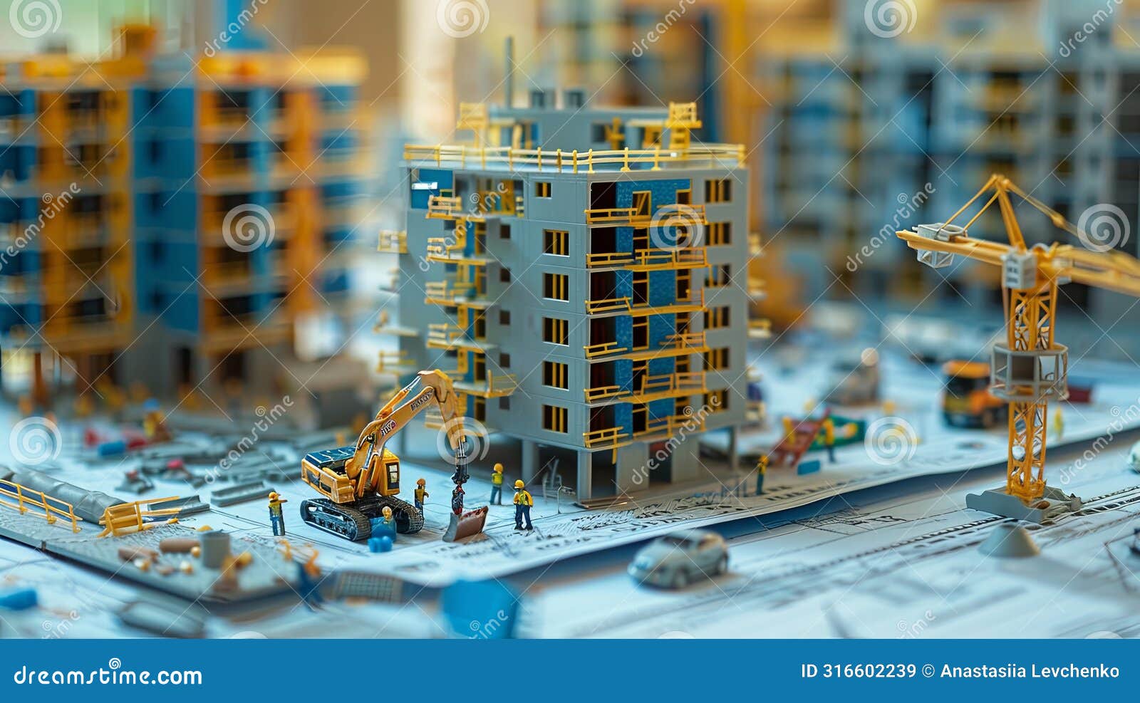 Construction Project, Multi-storey Building Under Construction on ...