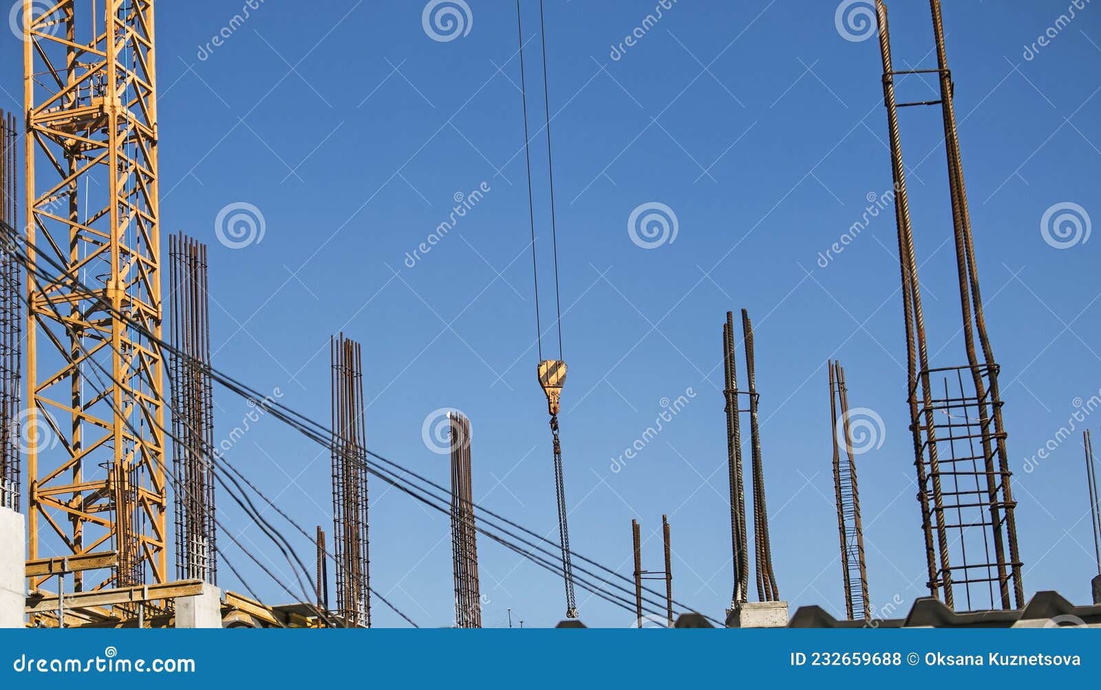 Construction Project, Construction Site. Construction of Concrete ...