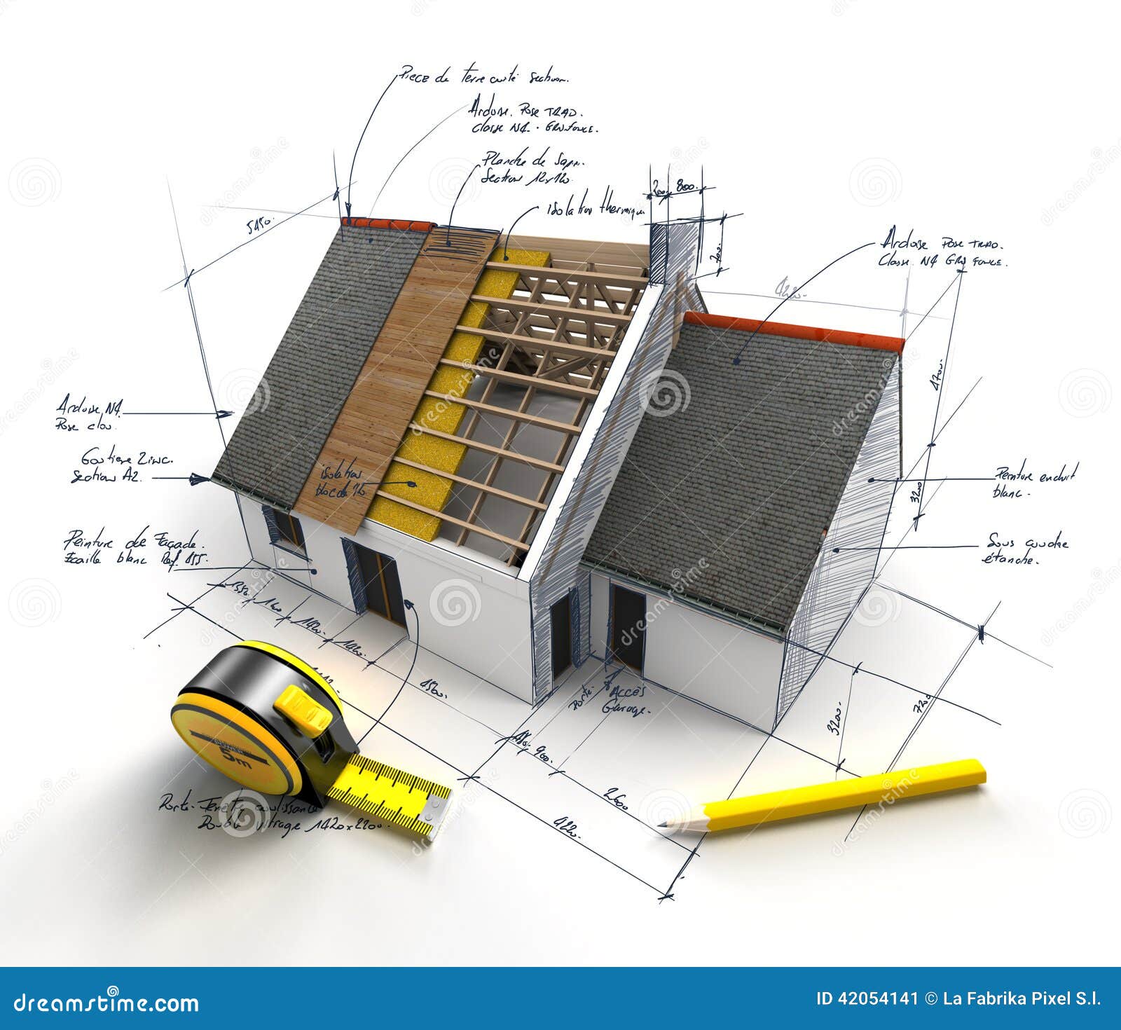 Construction Project Underway Stock Illustration - Illustration of real ...