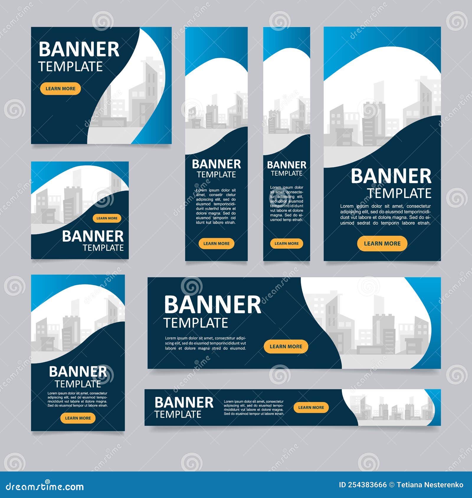 Construction Project Web Banner Design Template Stock Vector ...