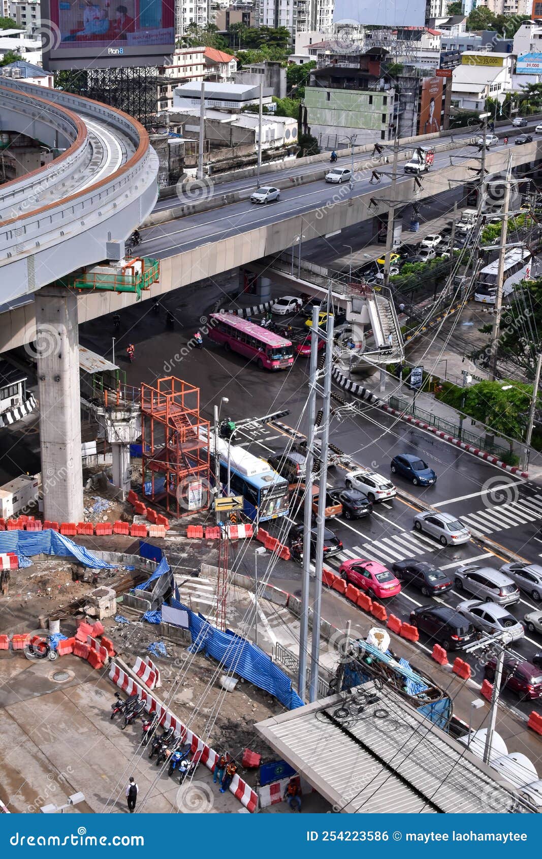 Traffic Problems Traffic Signs Storm Damage Fallen Tree Stock Photo ...