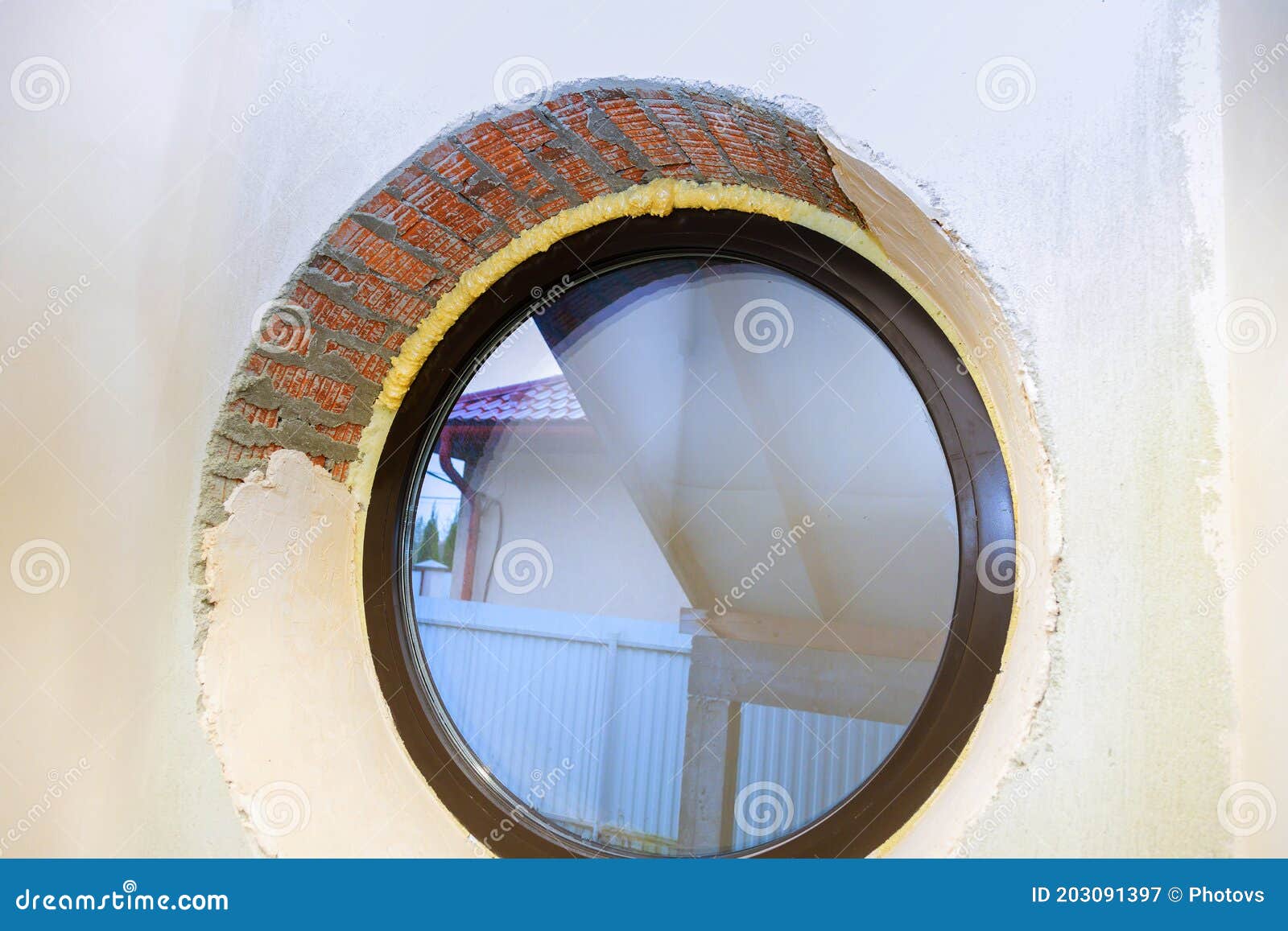 Construction PU Foam in the Window Installed Using a Mounting ...