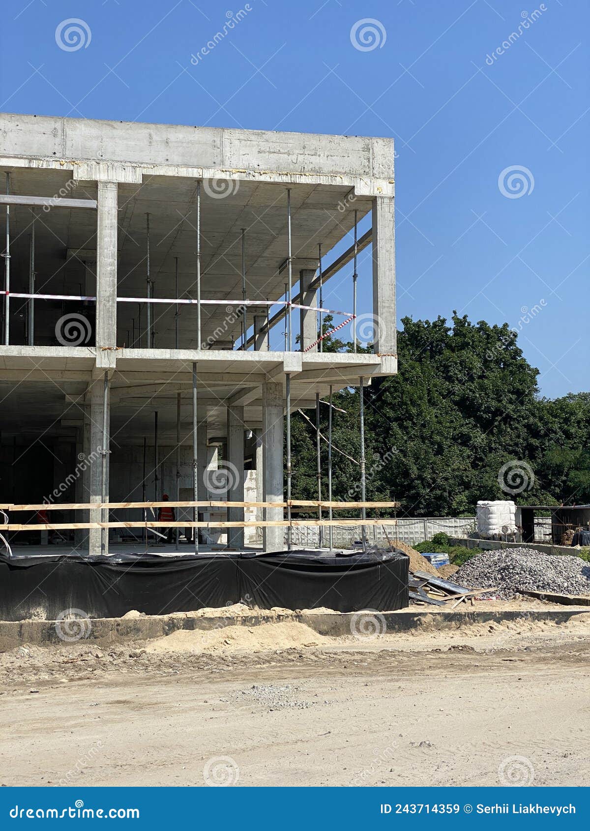 Construction of a Public Building. Construction Process Stock Image ...