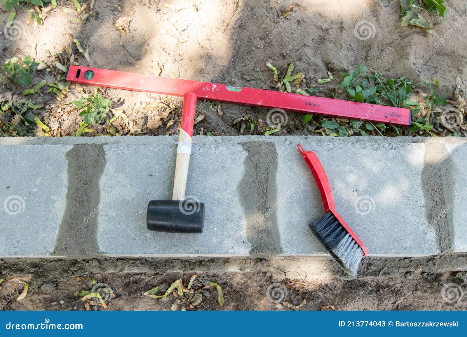 Construction - Putting Blocks with Tools Stock Image - Image of ...