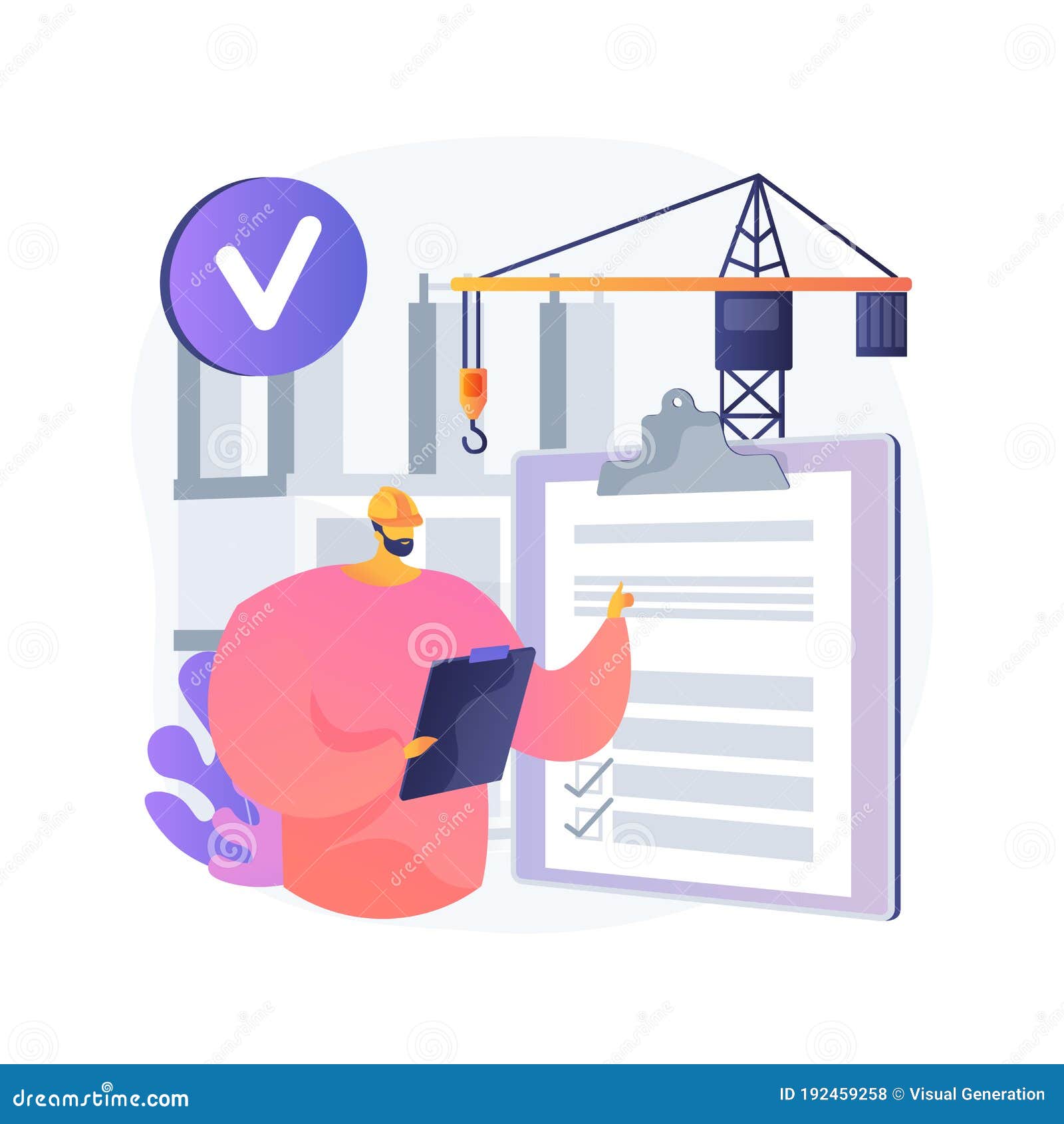 Construction Quality Control Abstract Concept Vector Illustration ...