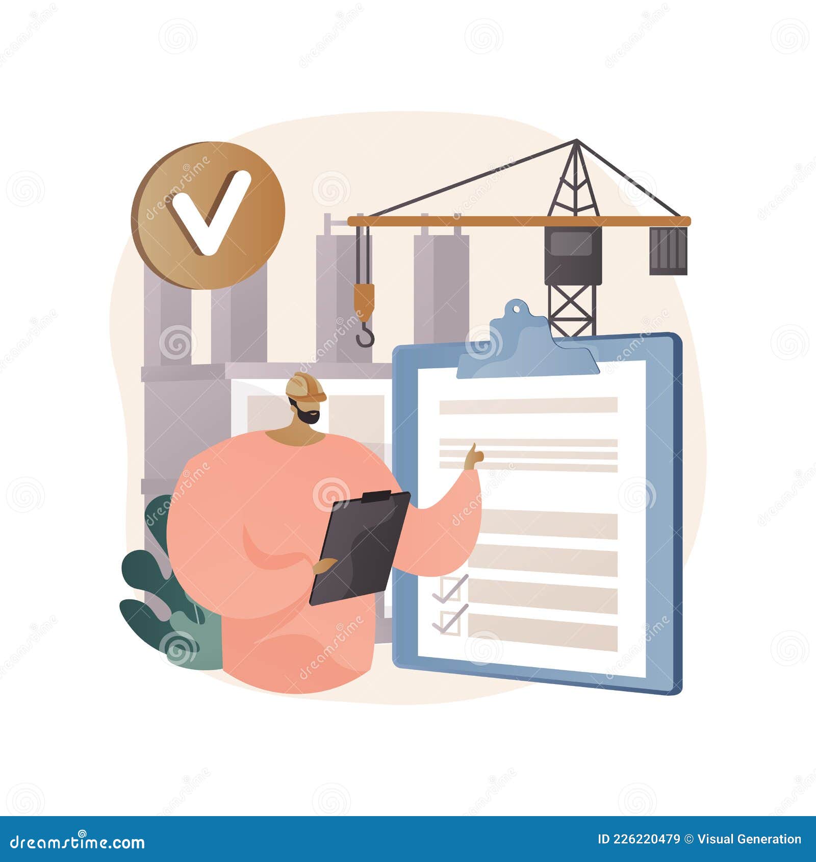 Construction Quality Control Abstract Concept Vector Illustration ...