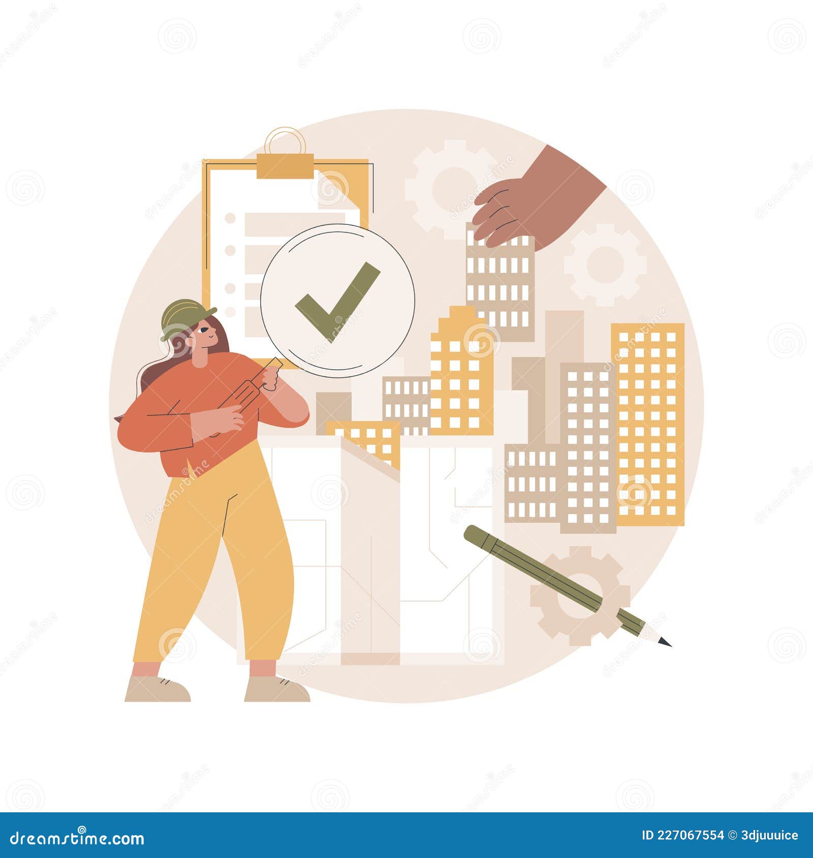Construction Quality Control Abstract Concept Vector Illustration ...