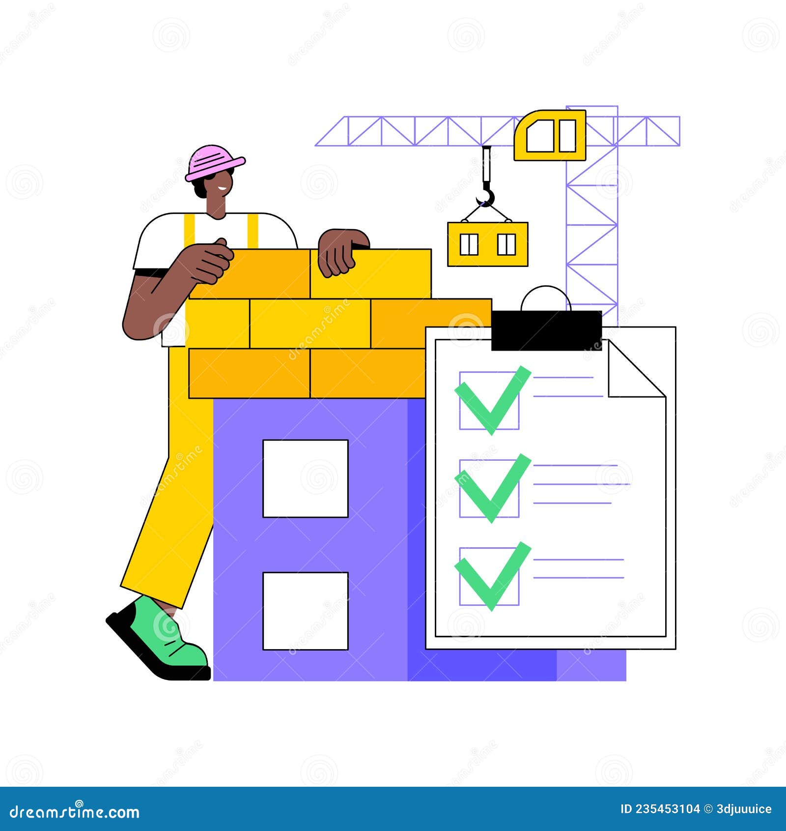 Construction Quality Control Abstract Concept Vector Illustration ...