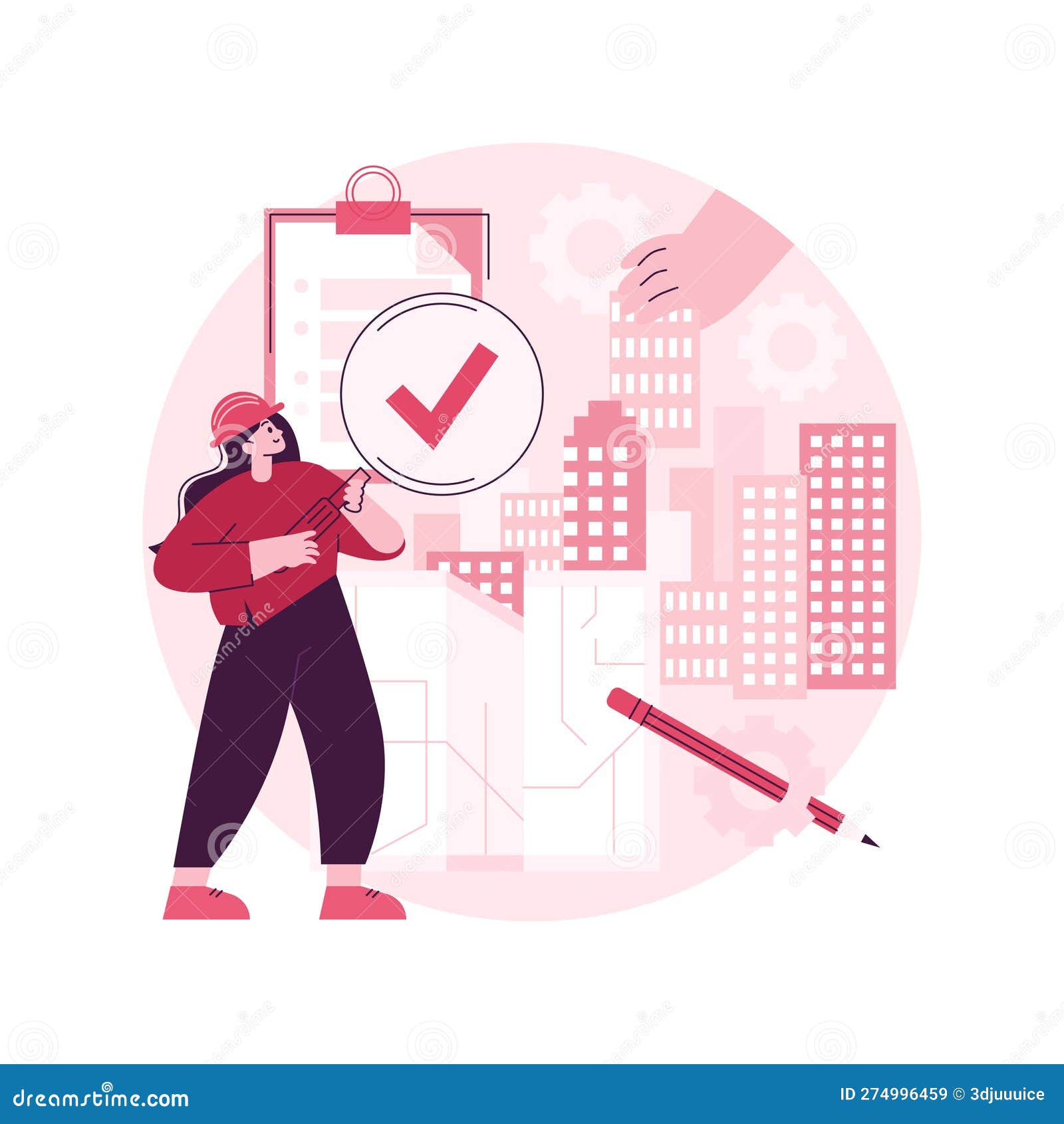 Construction Quality Control Abstract Concept Vector Illustration ...
