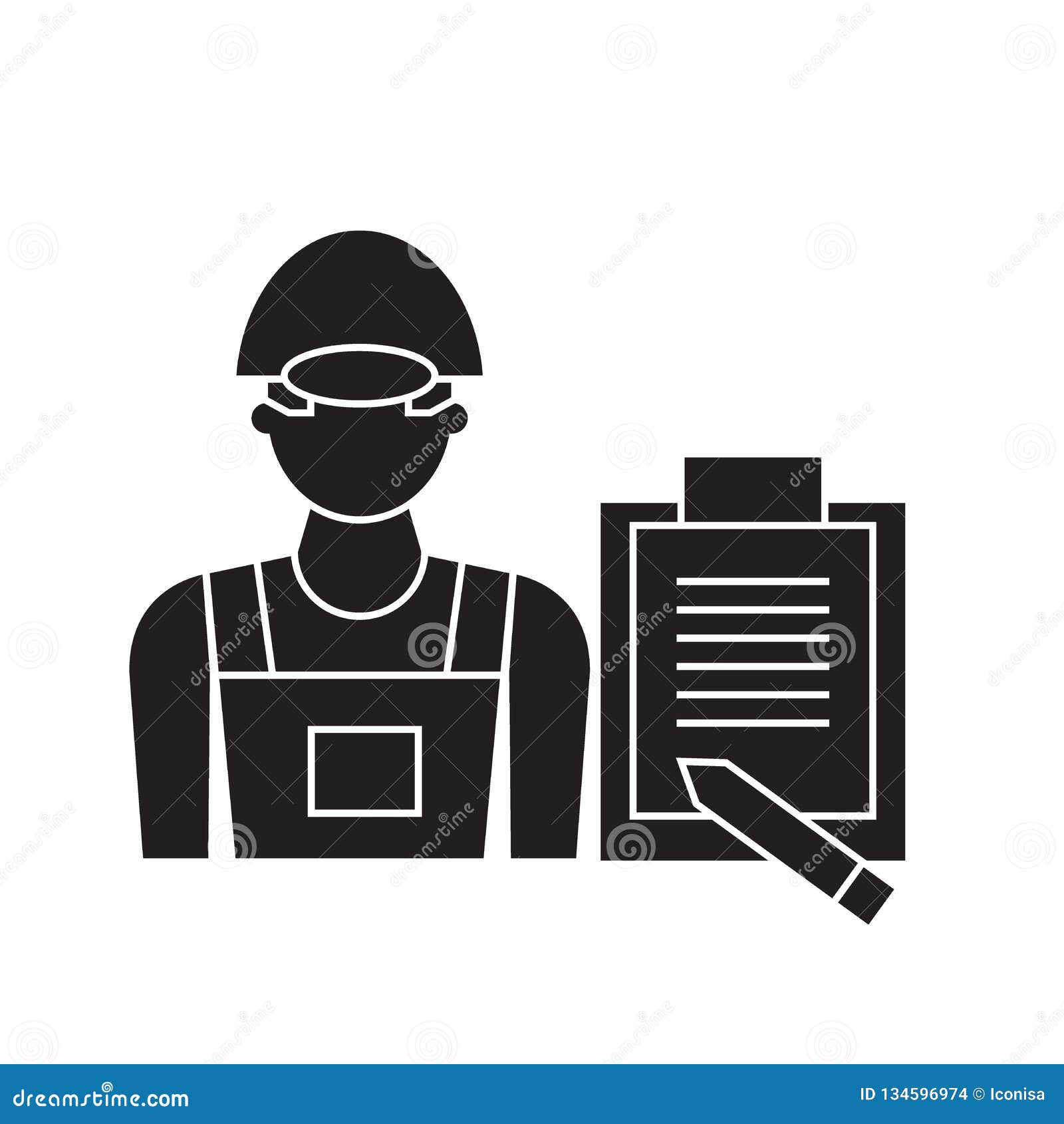 Construction Quality Control Black Vector Concept Icon. Construction ...