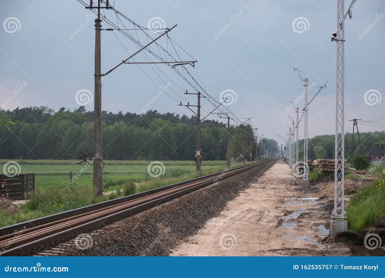 Railway Construction Works from Scratch. Replacement of the Entire ...