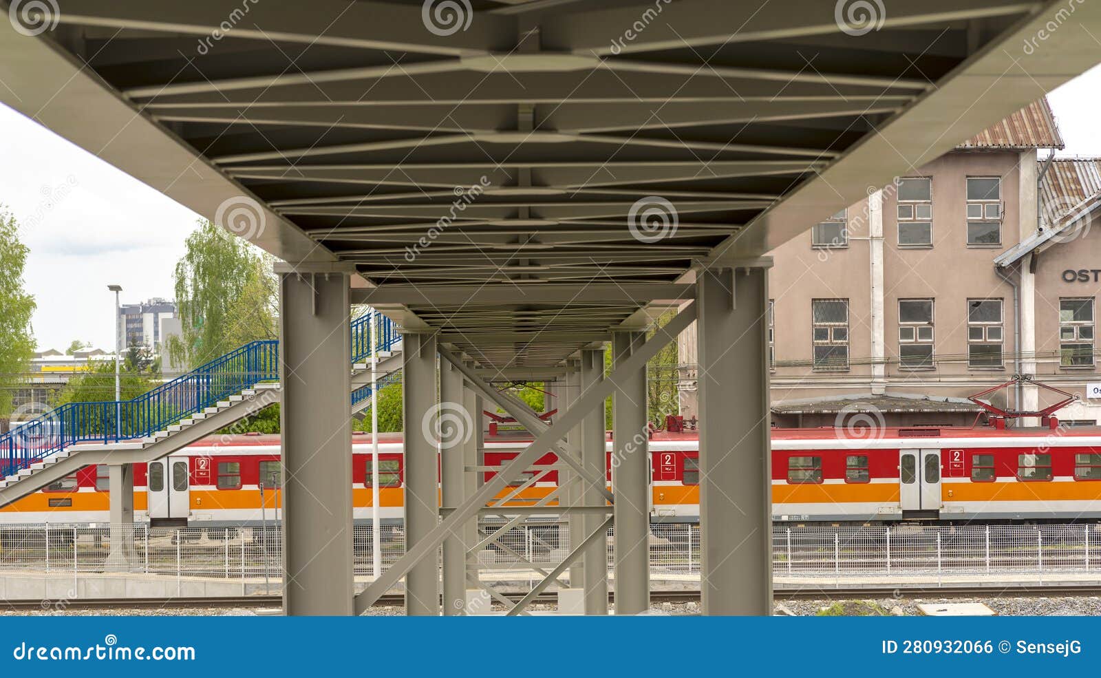 View from Below on the Renovated Passage Over the Tracks - Viaduct ...