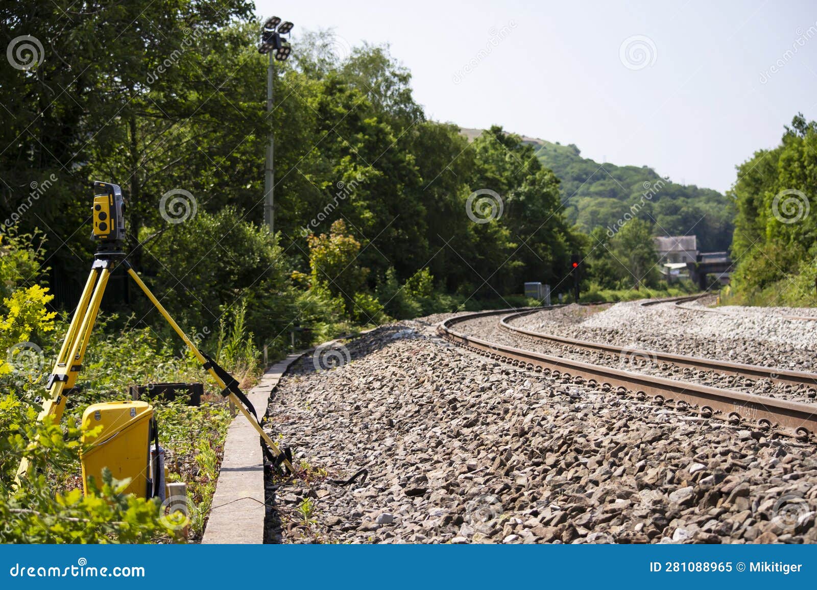 Construction of a Railway Track, Work on a Railway Stock Image - Image ...