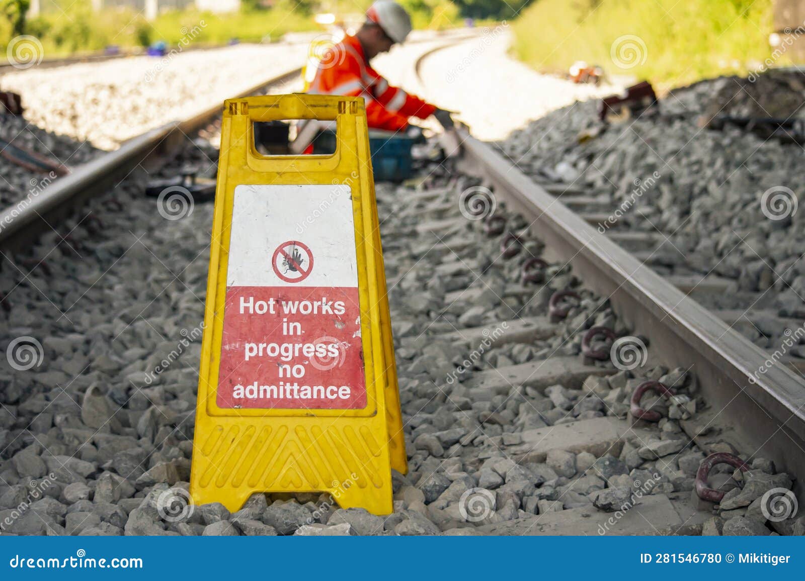 Construction of a Railway Track, Work on a Railway Stock Photo - Image ...