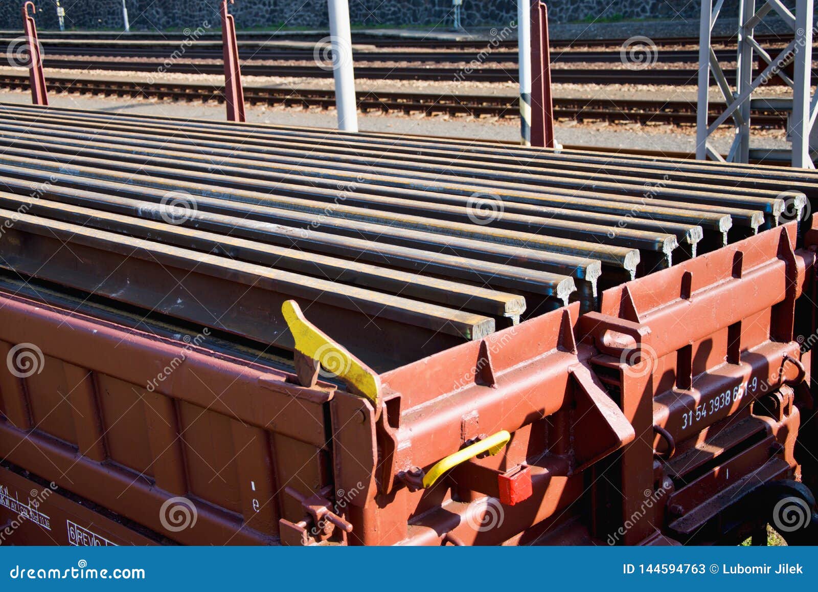 Construction of Railway Tracks. Railway Infrastructure. Railroad Car ...