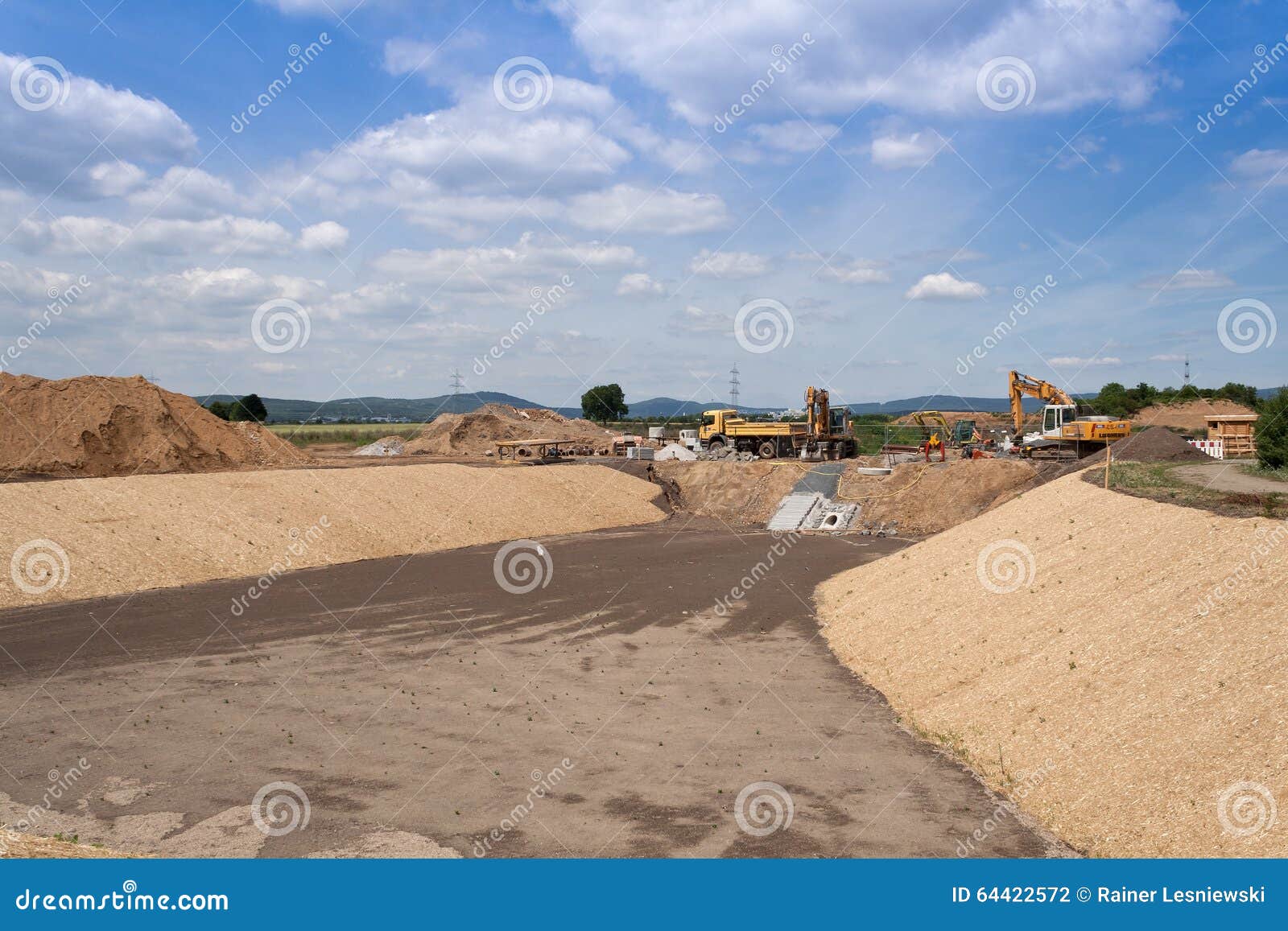 Construction of a Rainwater Retention Basin Editorial Photography ...