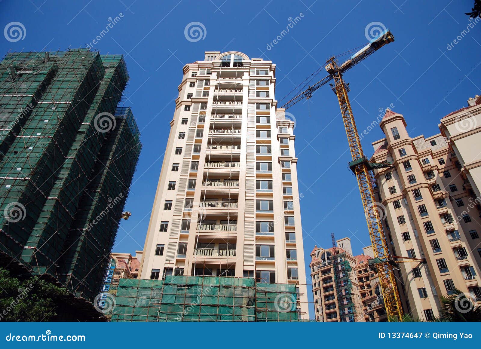 Construction of Real Estate Stock Image - Image of fund, crane: 13374647