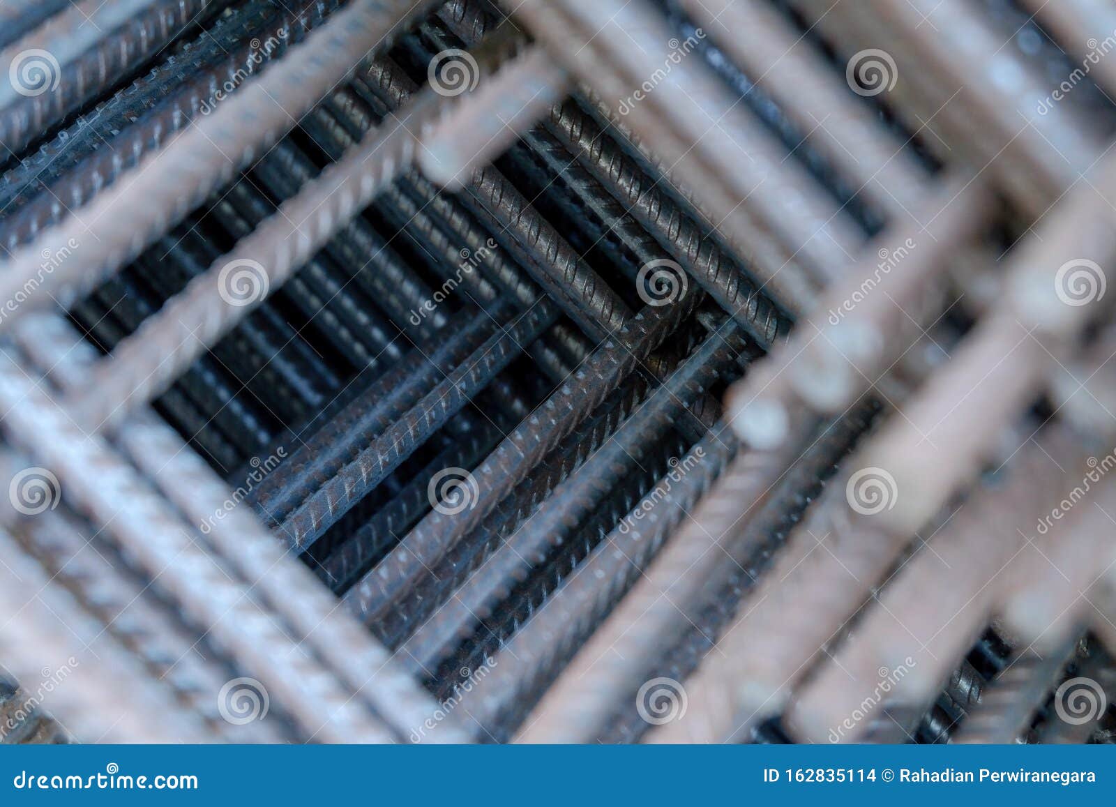 Close Up View of Construction Rebar Steel Work Reinforcement in ...