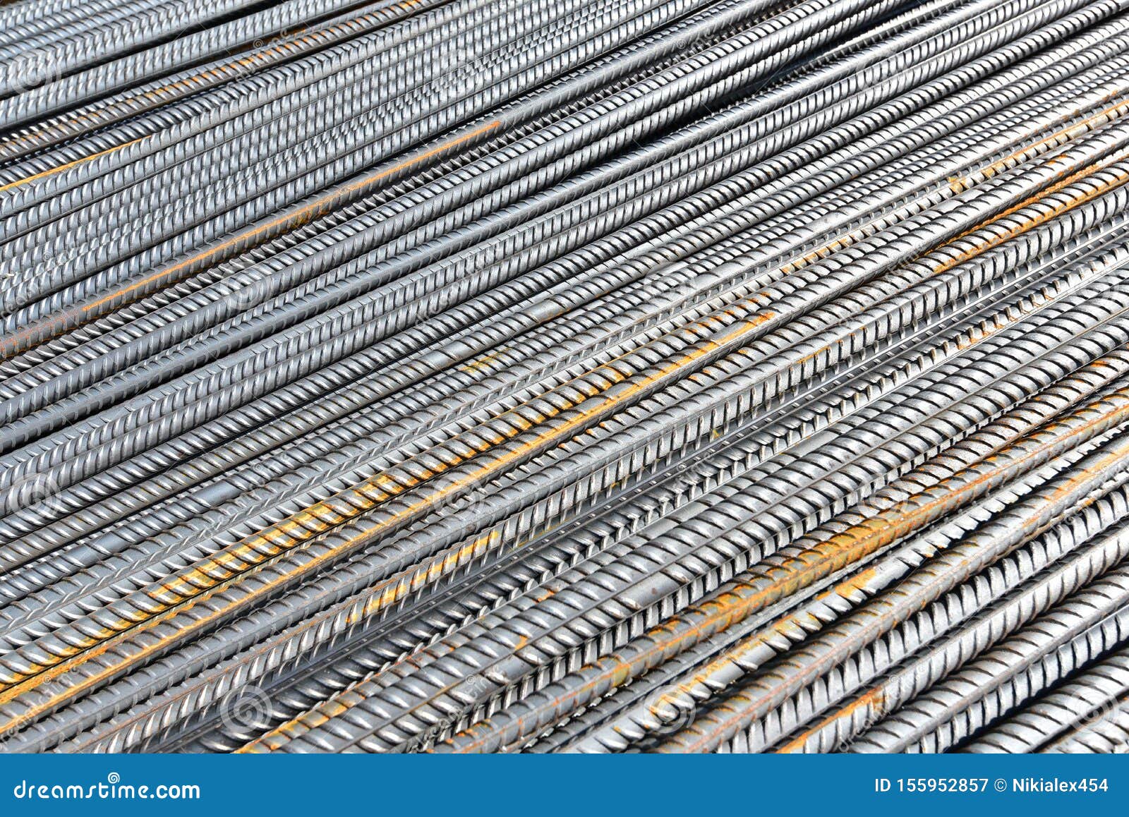 Construction Rebar Steel Work Reinforcement in Concrete Structure of ...