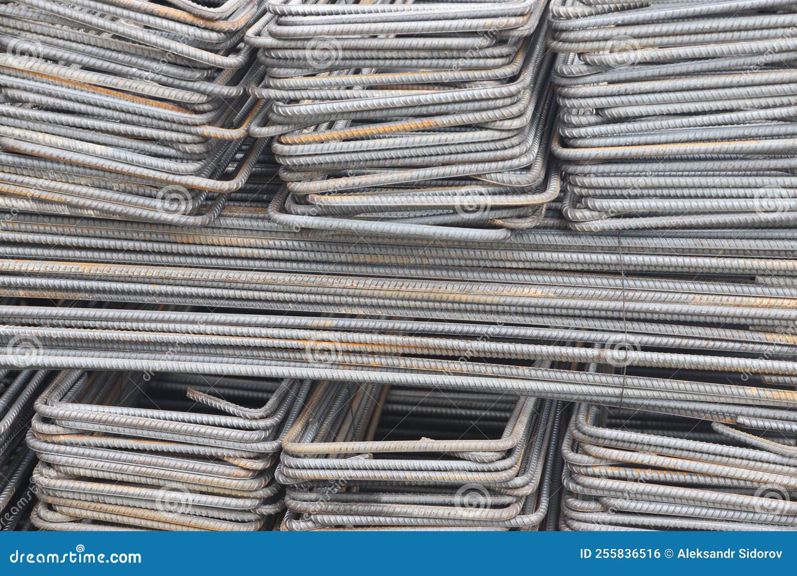 Construction Rebar Steel Work Reinforcement in Conncrete Structure of ...