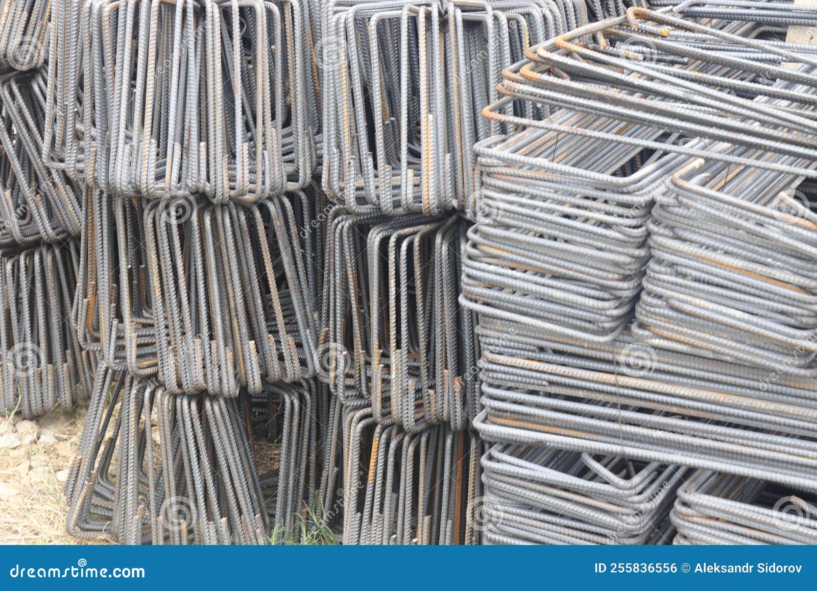 Construction Rebar Steel Work Reinforcement in Conncrete Structure of ...