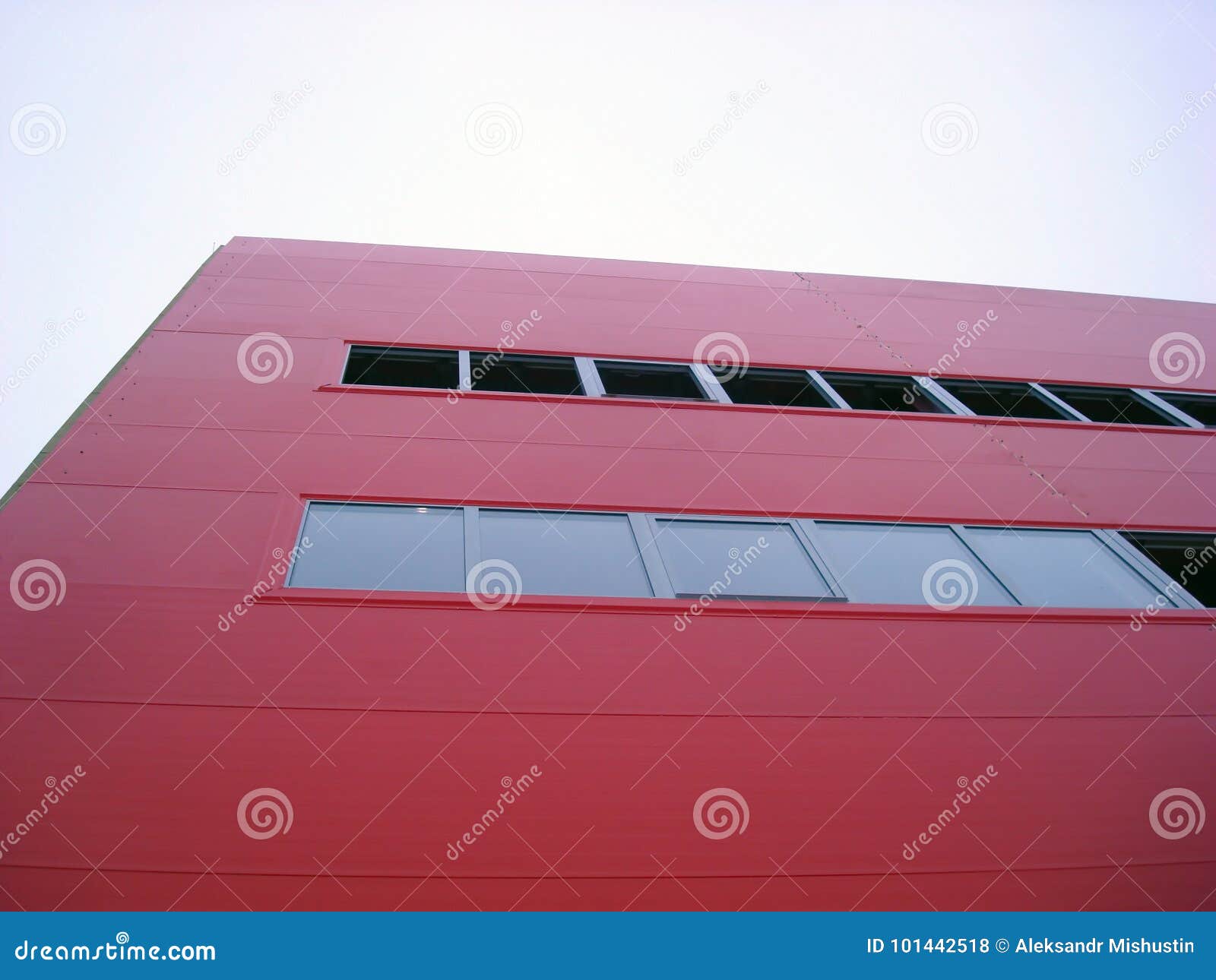 Construction Red Industrial Building Stock Photo - Image of design ...