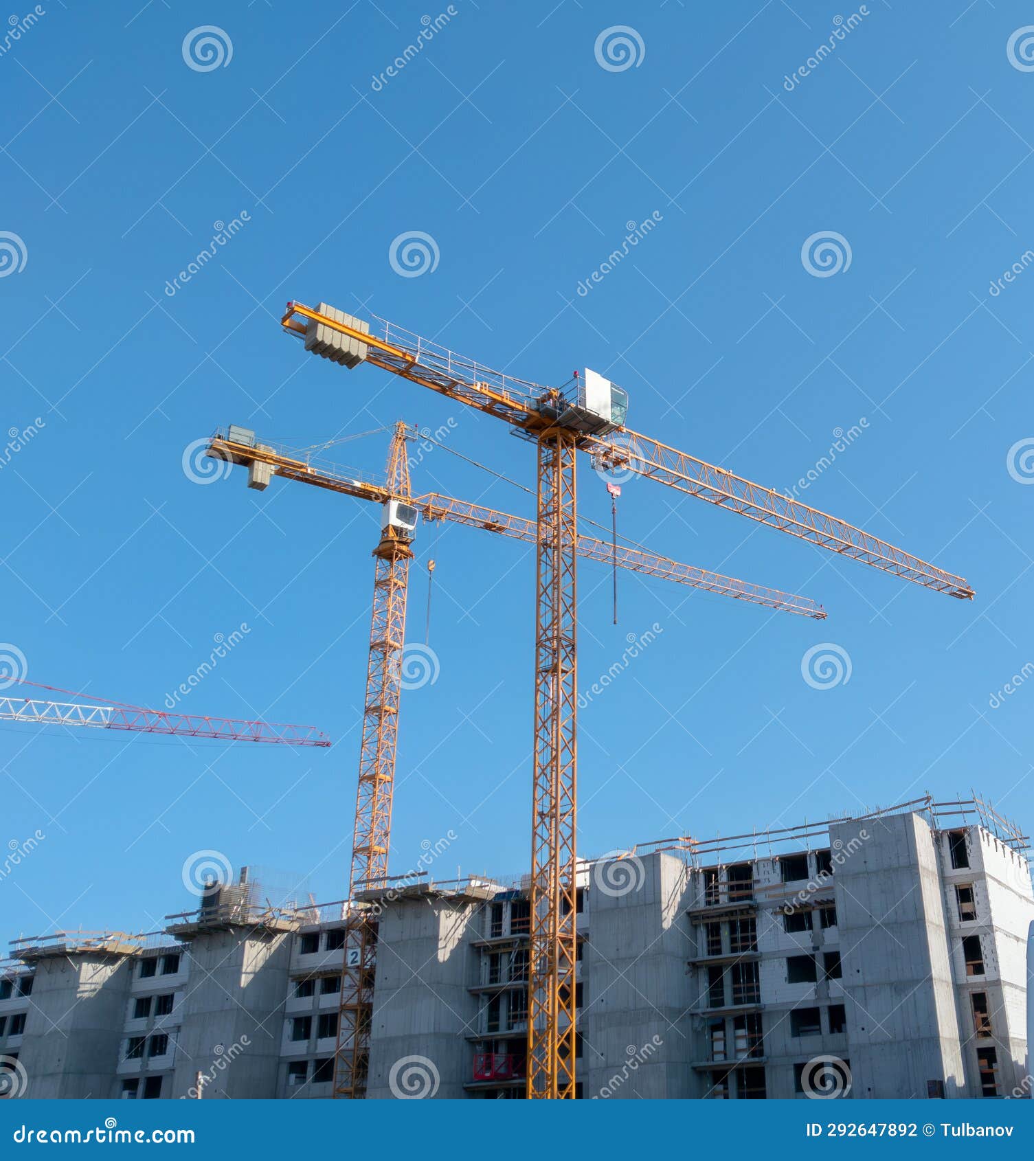 Construction of a Reinforced Concrete Building Stock Photo - Image of ...