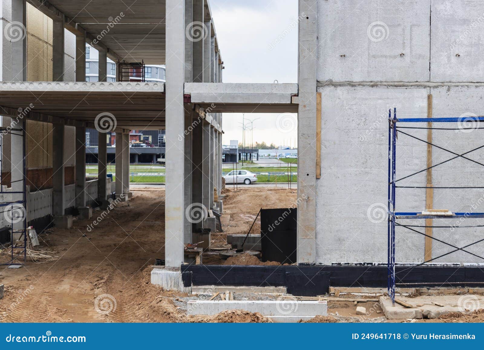 Construction of a Reinforced Concrete Building. Elements of a Concrete ...
