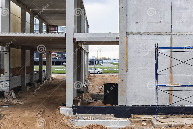 Construction of a Reinforced Concrete Building. Elements of a Concrete ...