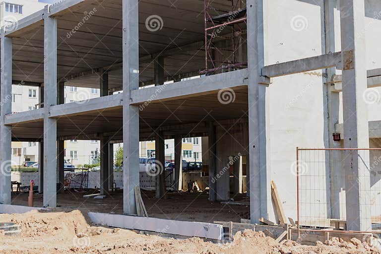Construction of a Reinforced Concrete Building. Elements of a Concrete ...
