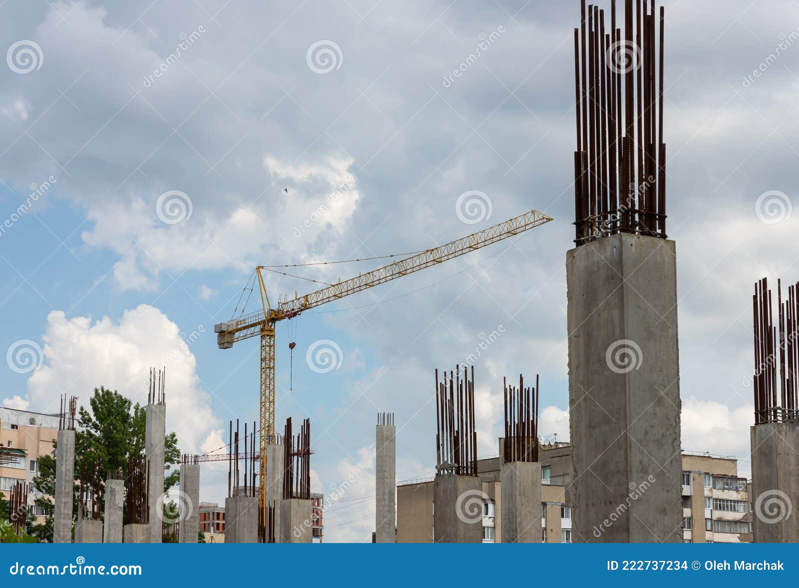 Construction of Reinforced Concrete Structures Stock Photo - Image of ...
