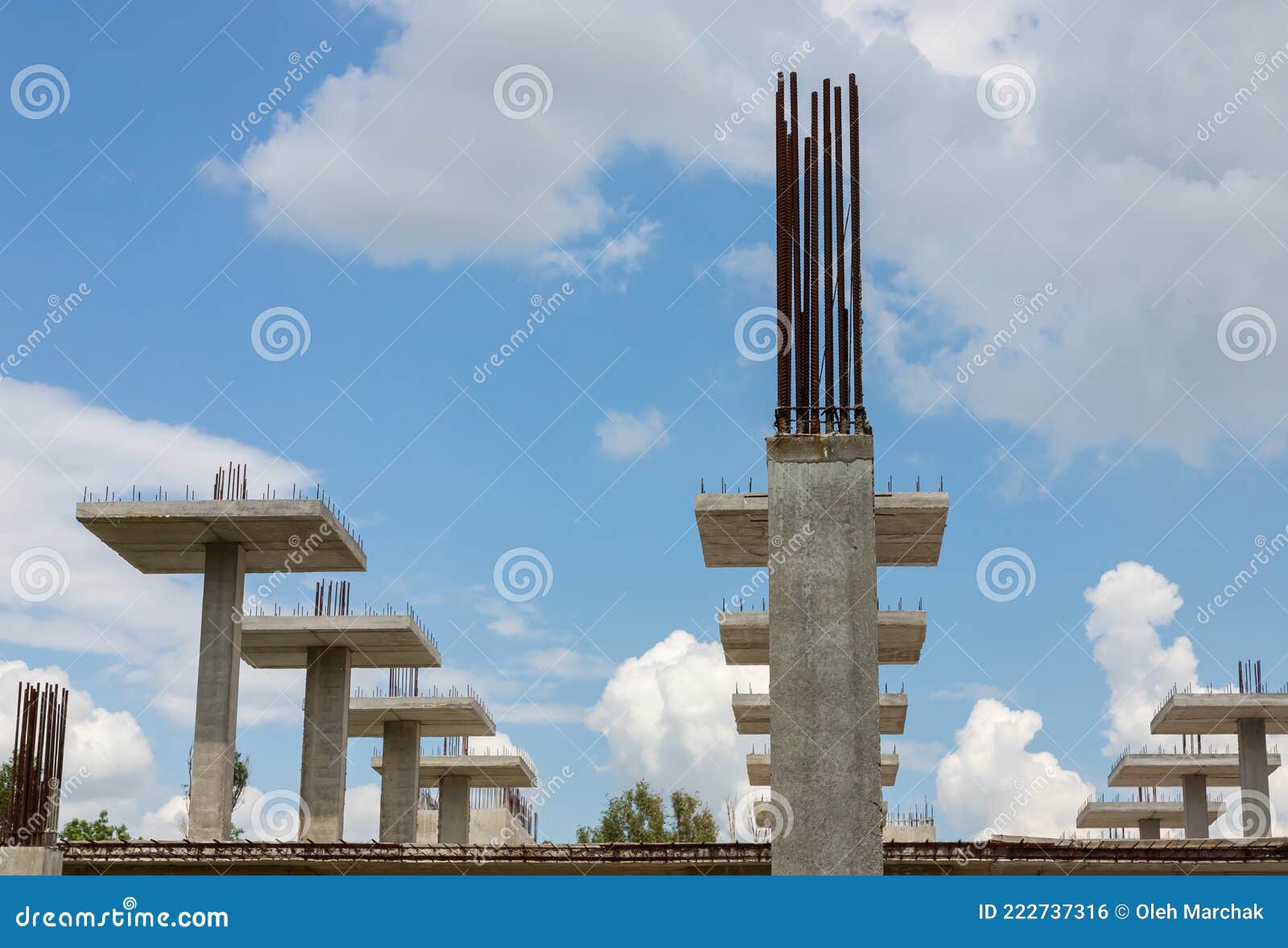 Construction of Reinforced Concrete Structures Stock Photo - Image of ...