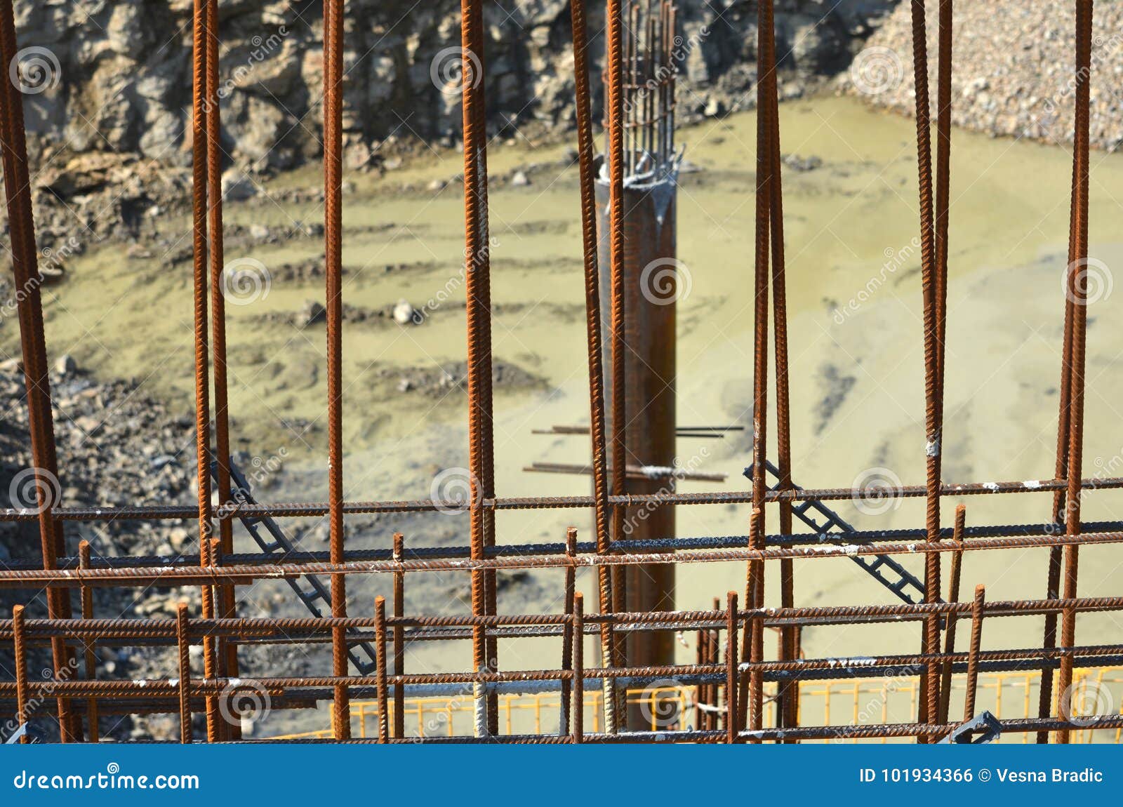 Construction Reinforcement Armature Stock Photo - Image of site ...