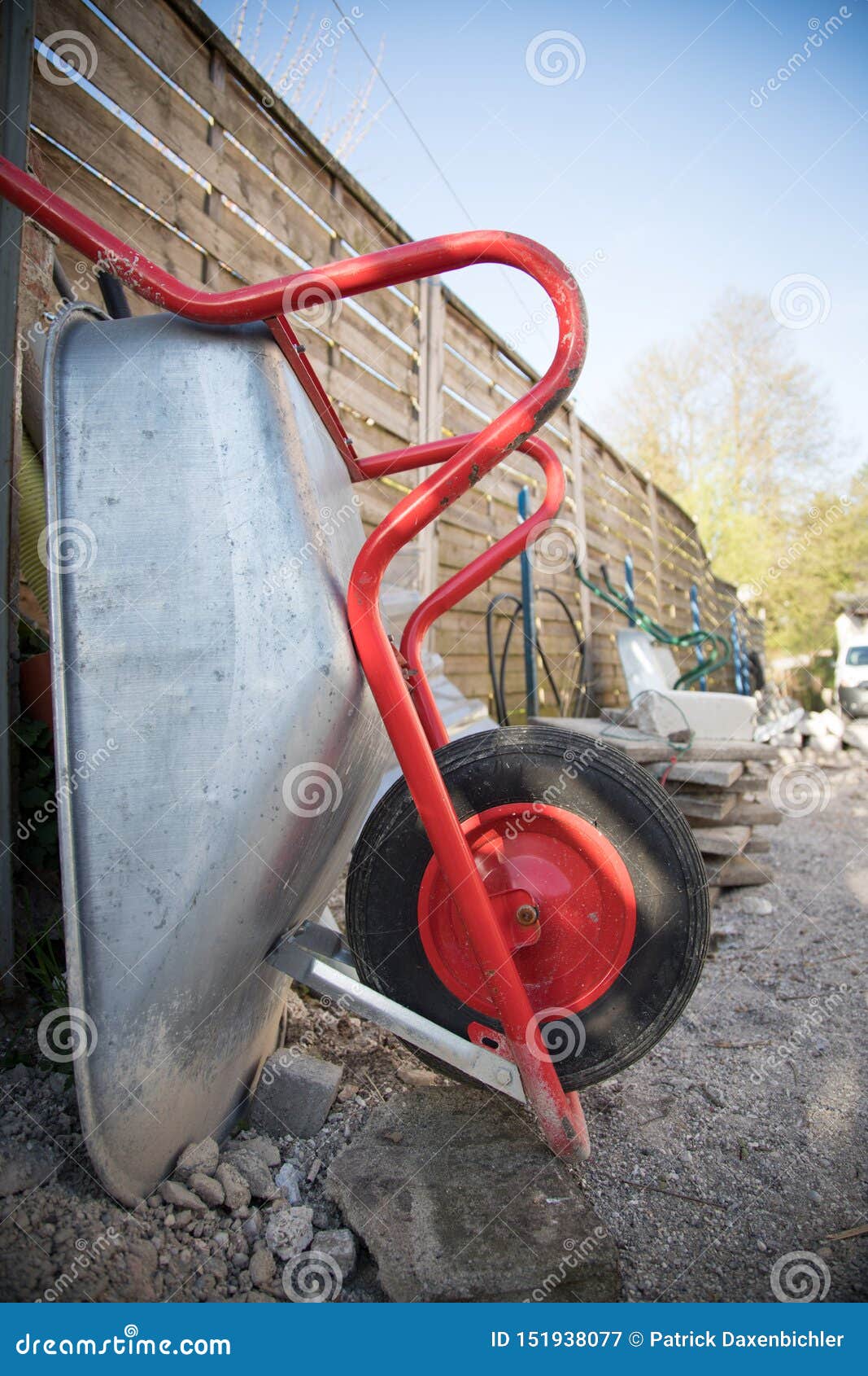 Construction and Renovation: Close Up of a Wheelbarrow on a ...