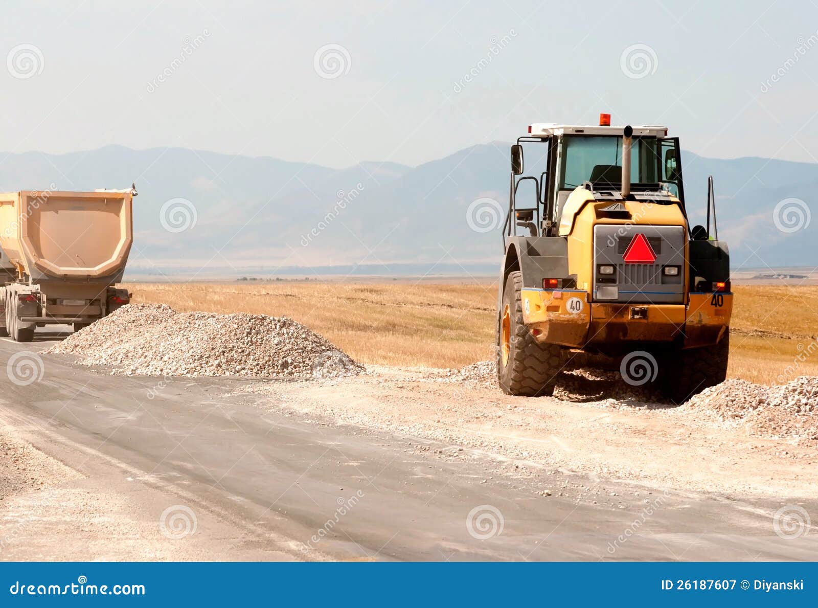 Construction and Repair of Highway Stock Image - Image of finisher ...