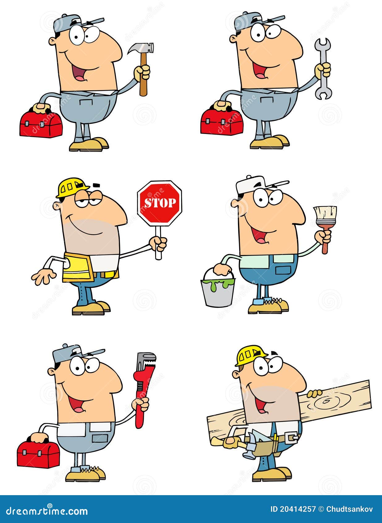 Construction and Repair Men Stock Vector - Illustration of color ...