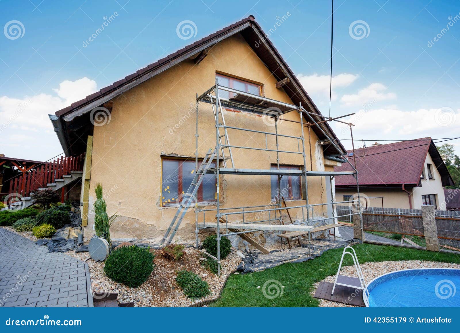 Construction or Repair of the Rural House Stock Image - Image of ...