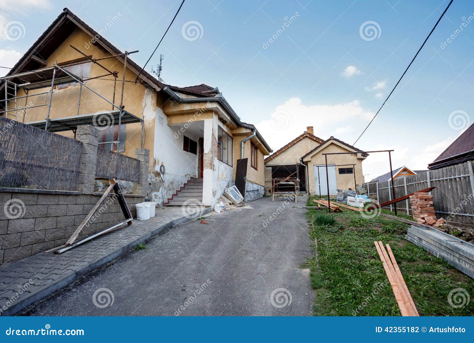Construction or Repair of the Rural House Stock Photo - Image of ...