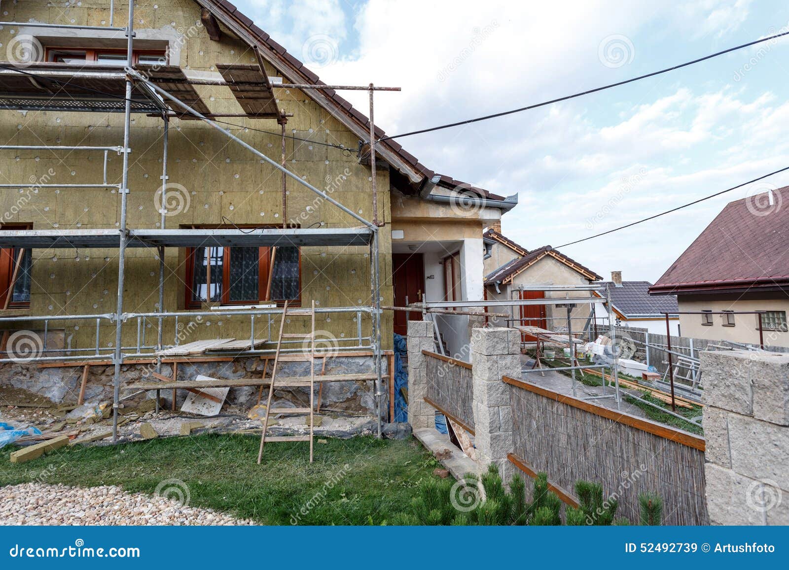 Construction or Repair of the Rural House Stock Image - Image of paint ...