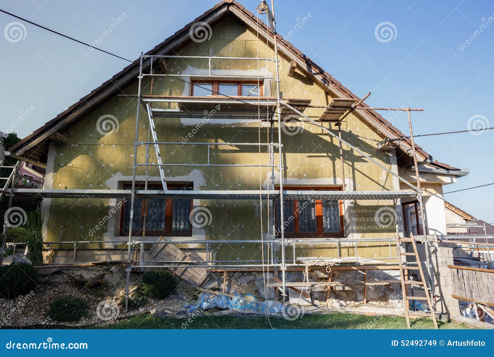 Construction or Repair of the Rural House Stock Image - Image of ...