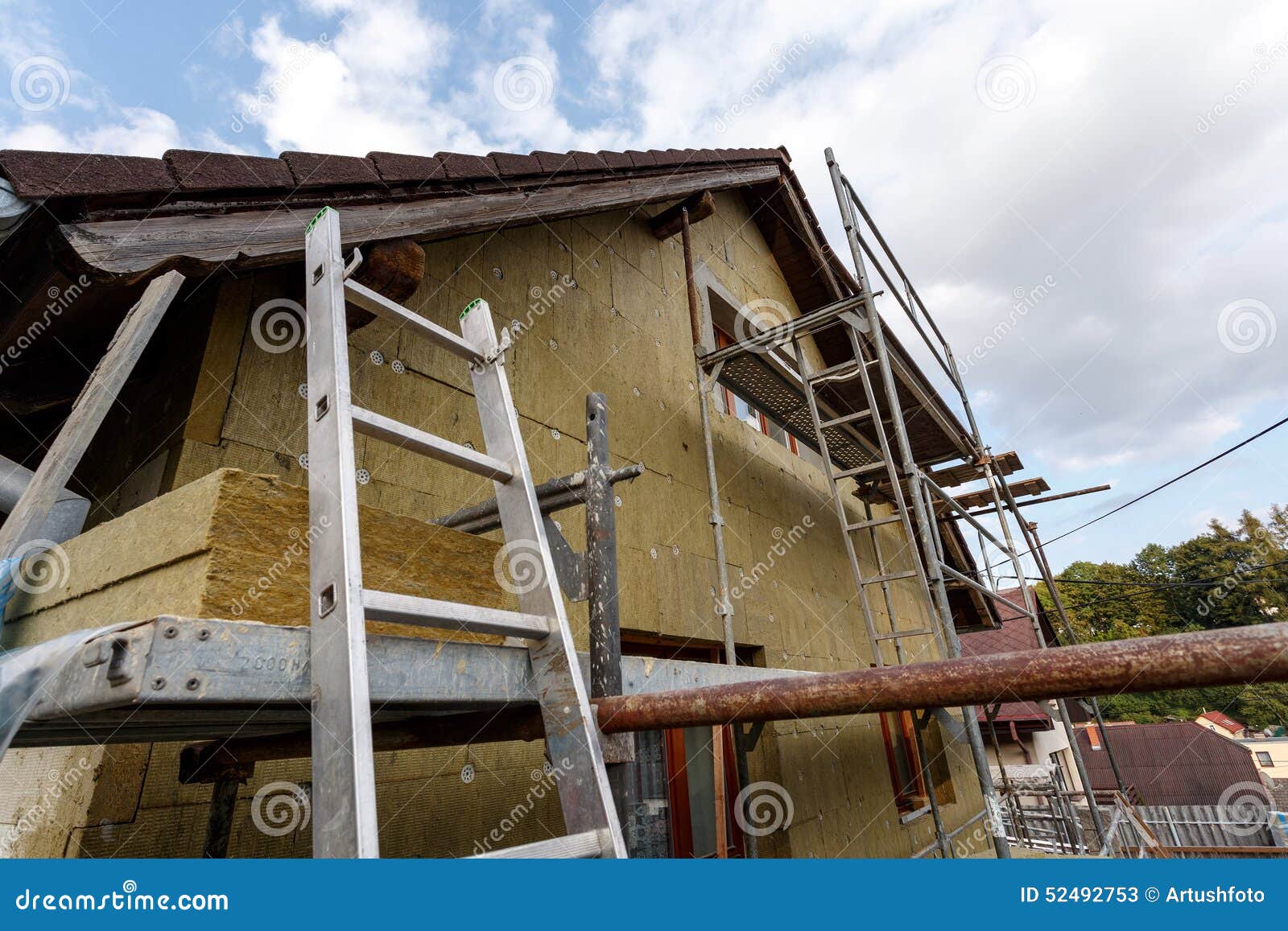 Construction or Repair of the Rural House Stock Image - Image of house ...