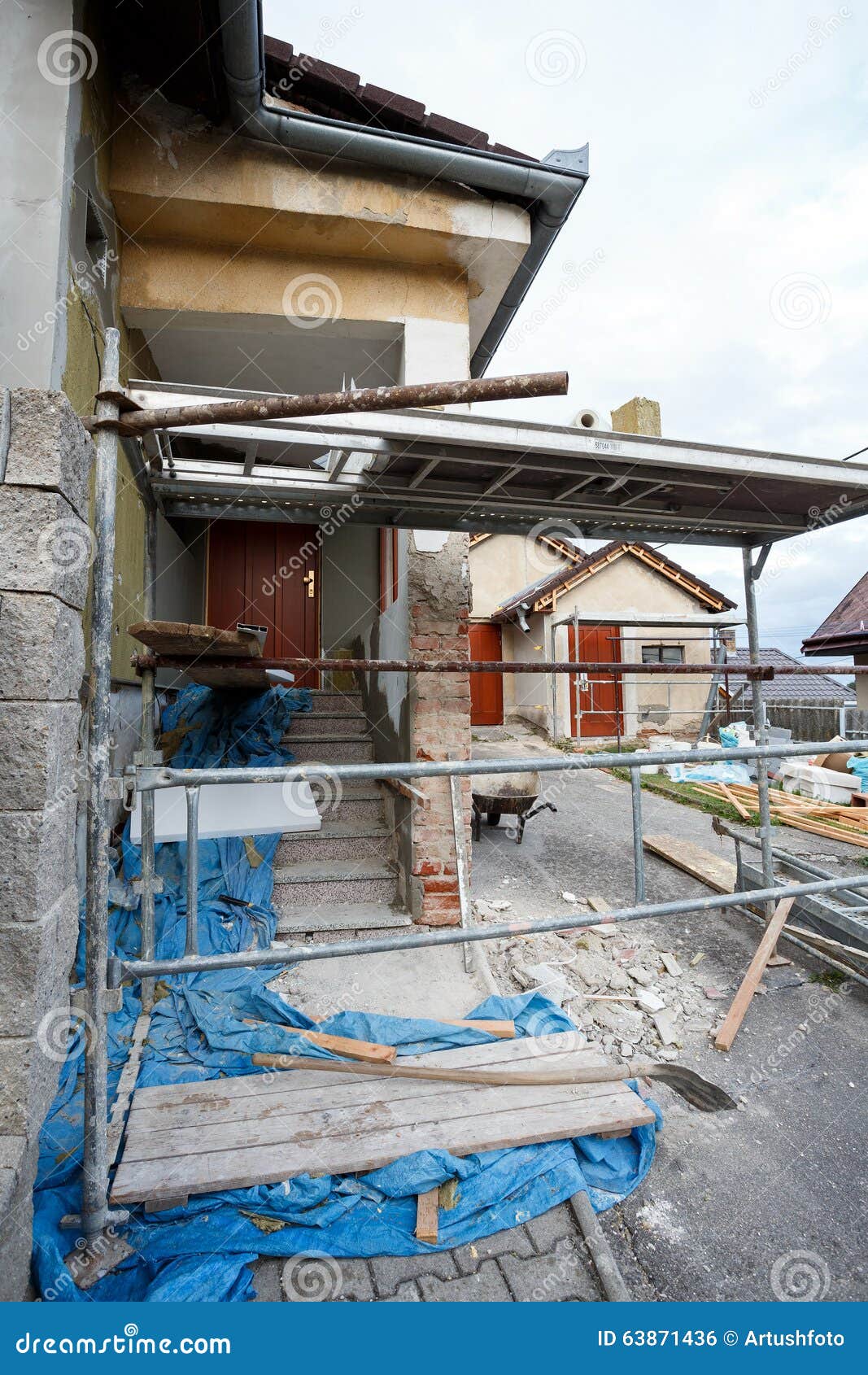 Construction or Repair of the Rural House Stock Photo - Image of ...