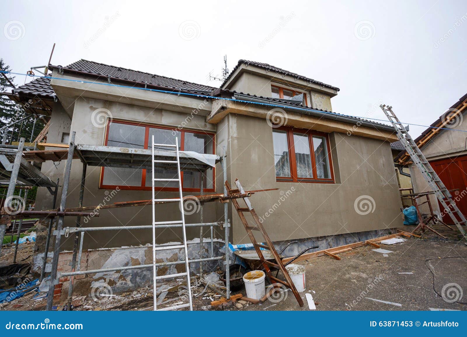Construction or Repair of the Rural House Stock Image - Image of ...