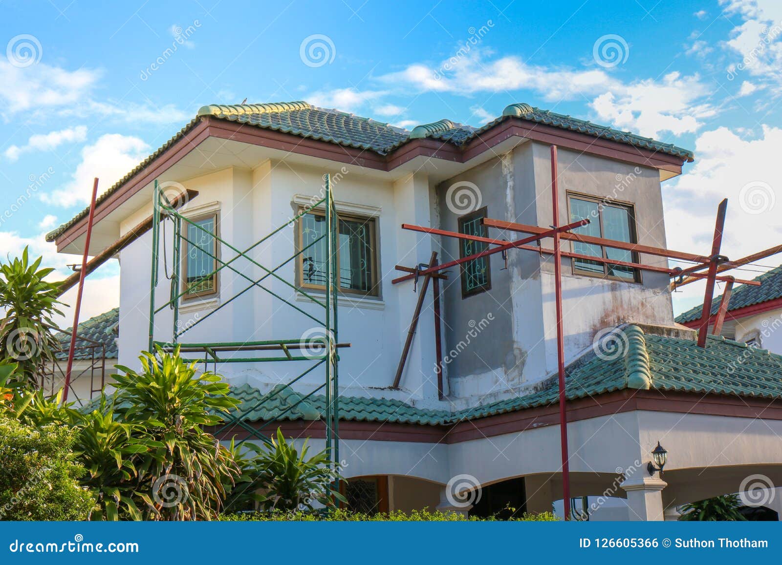Construction or Repair of the Rural House Stock Photo - Image of ...