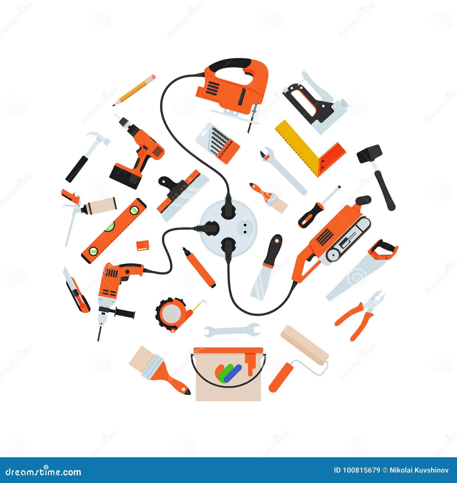 Construction And Repair, Finishing Materials, Color Icons. Vector ...