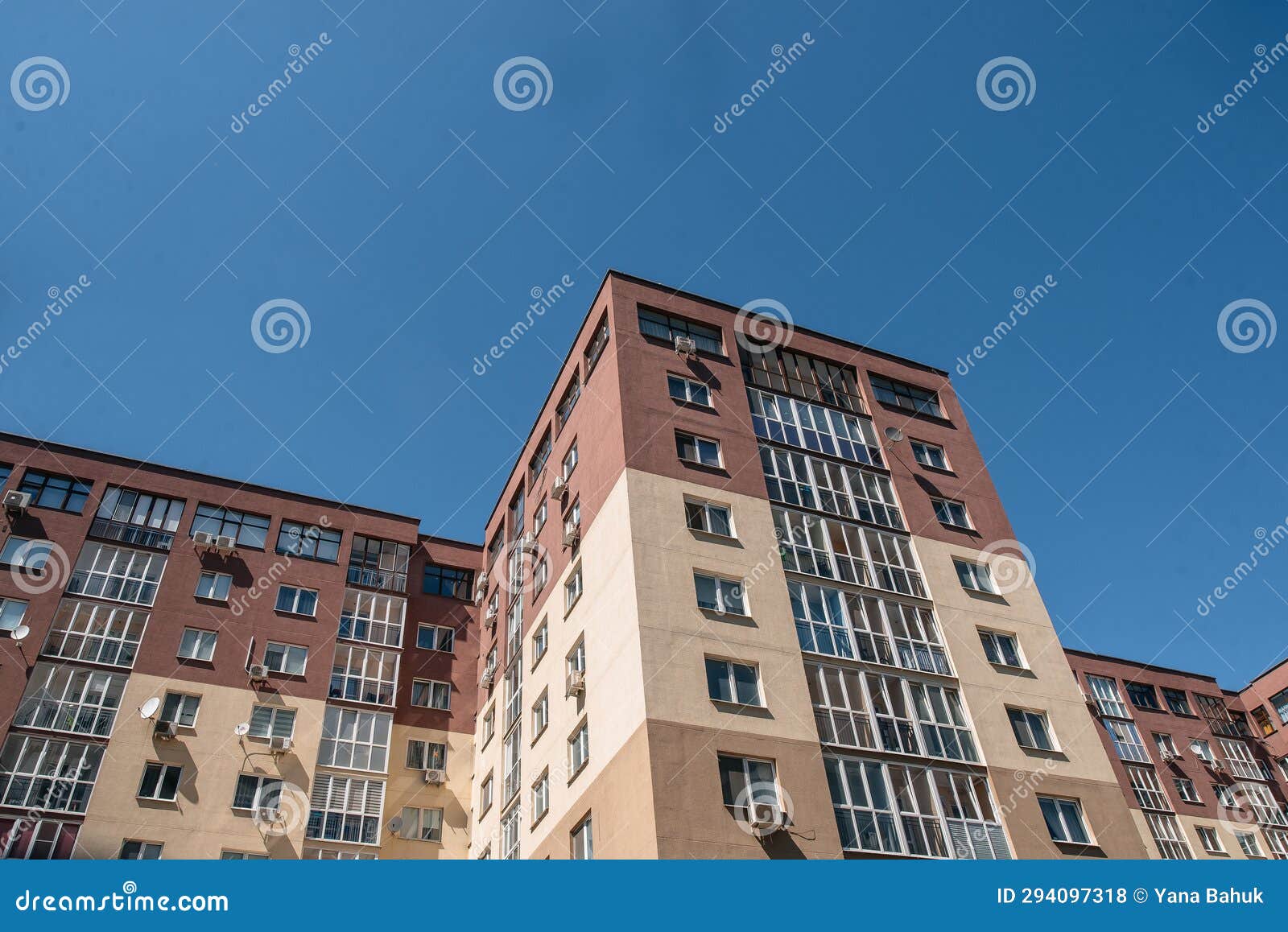 Construction of Residential Buildings, Modern Glass Buildings ...